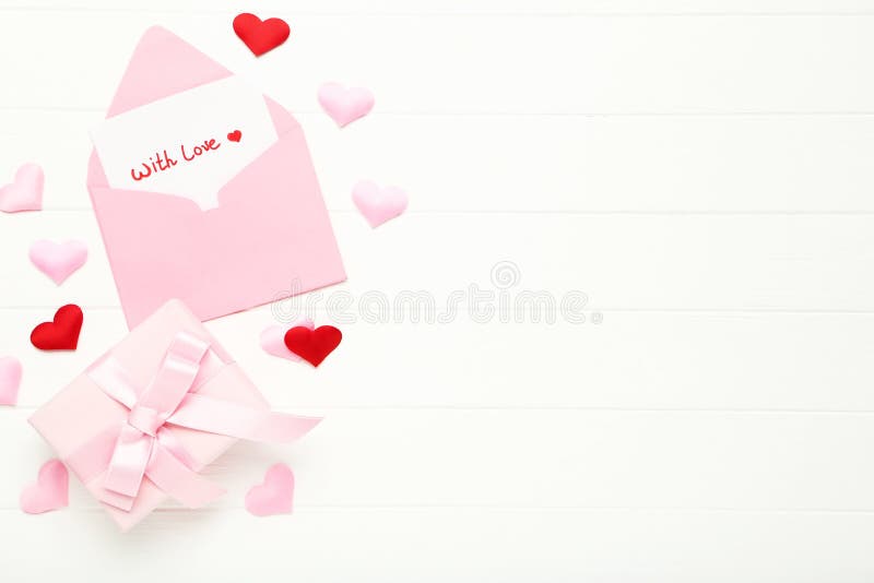 Paper envelope with hearts stock image. Image of mail - 170855291