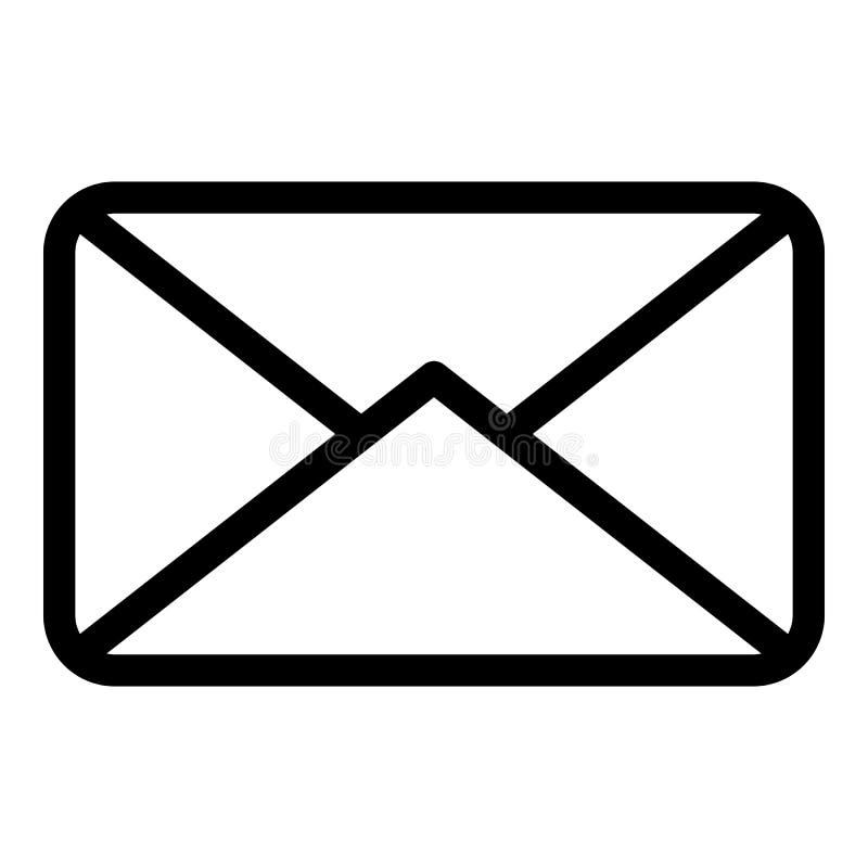 Paper Envelope Icon, Outline Style Stock Vector - Illustration of ...