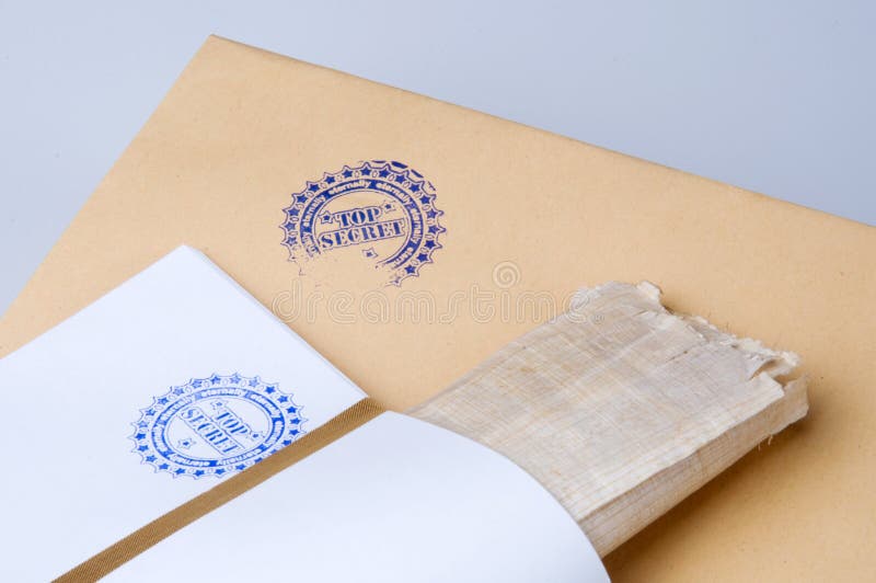 Paper Envelope Stamped Top Secret Stock Photo - Image of design ...