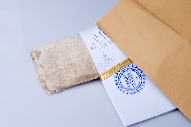 Paper Envelope Stamped Top Secret with Papyrus Stock Photo - Image of ...