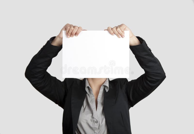 Paper face stock image. Image of hold, display, advertisement - 18764593