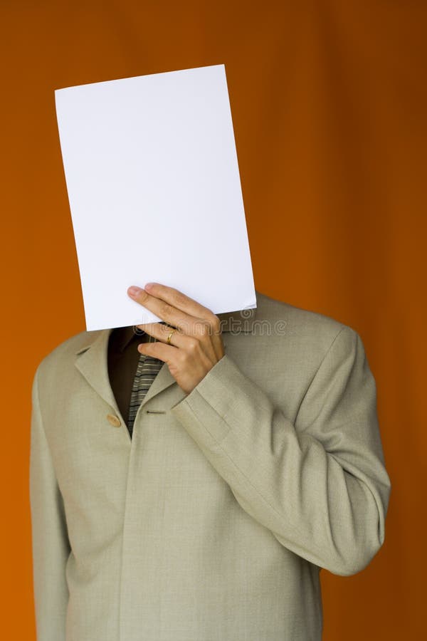 Paper Face stock image. Image of message, businessman - 2543073