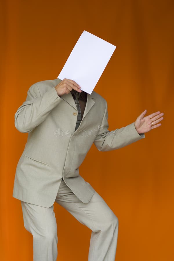 Paper face businessman stock photo. Image of employee - 2549788