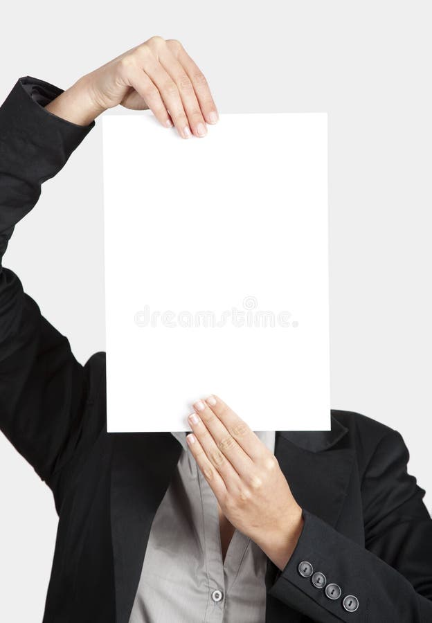 Paper face stock image. Image of announcement, banner - 58797837
