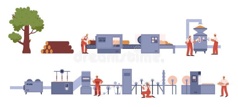 Paper Making Process Stock Illustrations – 1,485 Paper Making Process ...