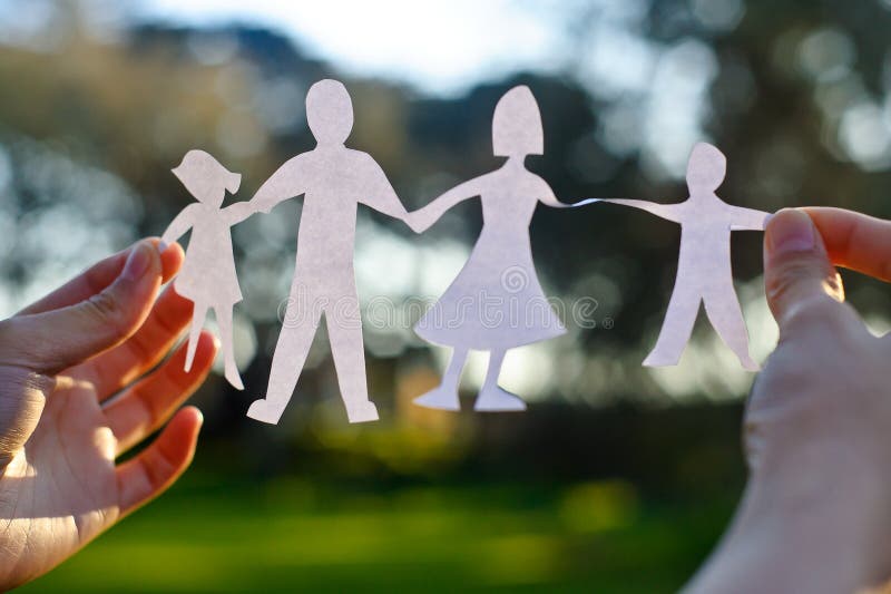 Paper Family stock image. Image of grass, happy, mother - 23805307