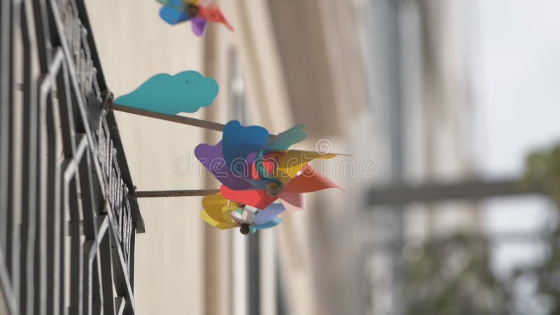 A Paper Fan Rotating in the Breeze Stock Video - Video of breeze, bell ...