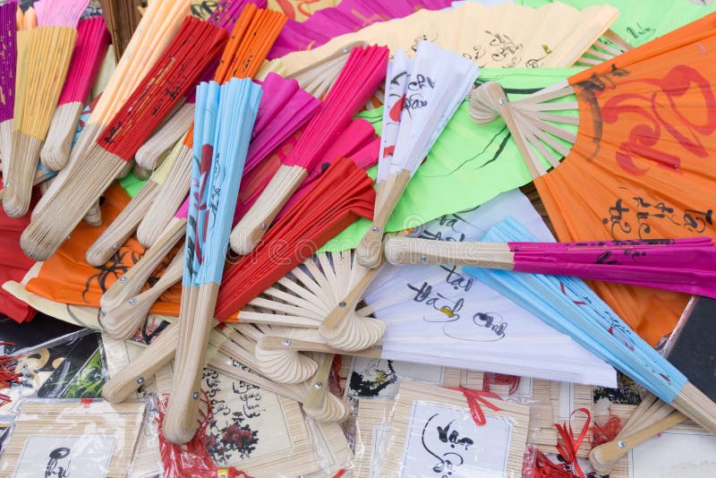 The paper fans stock photo. Image of antique, blank, open - 69070930