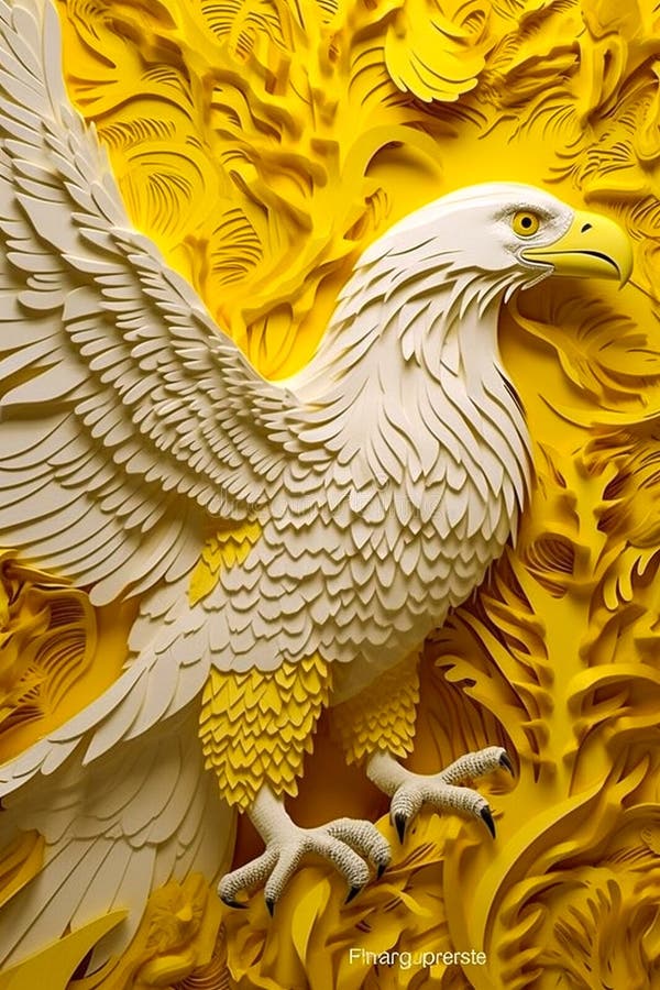 Paper Figure in the Form of a Bald Eagle Stock Illustration ...