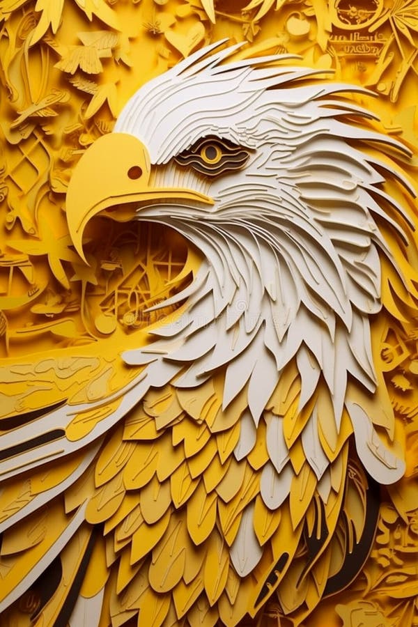 Paper Figure in the Form of a Bald Eagle Stock Illustration ...