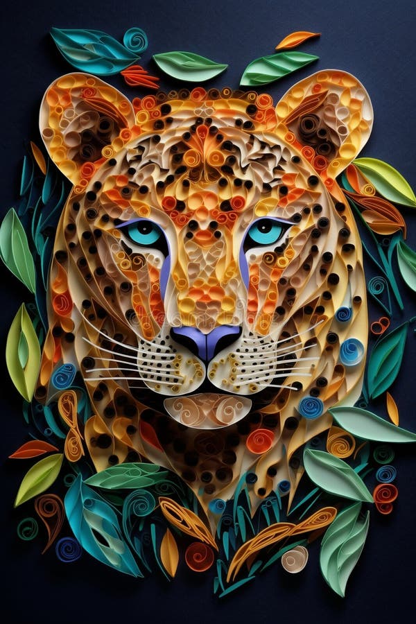 Paper Figure in the Form of a Tiger Stock Illustration - Illustration ...