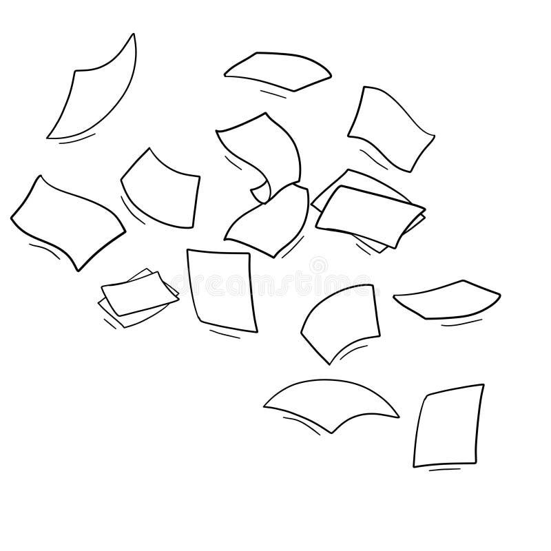 Blank Paper Sheets Falling Down Stock Illustrations – 72 Blank Paper ...