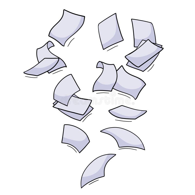 Blank Paper Sheets Falling Down Stock Illustrations – 72 Blank Paper ...