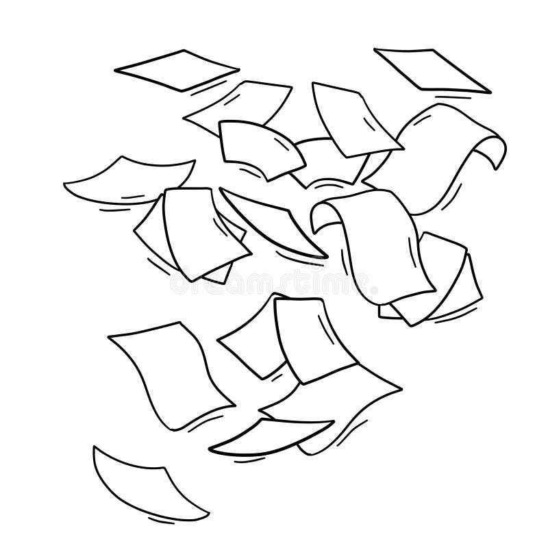 Blank Paper Sheets Falling Down Stock Illustrations – 72 Blank Paper ...