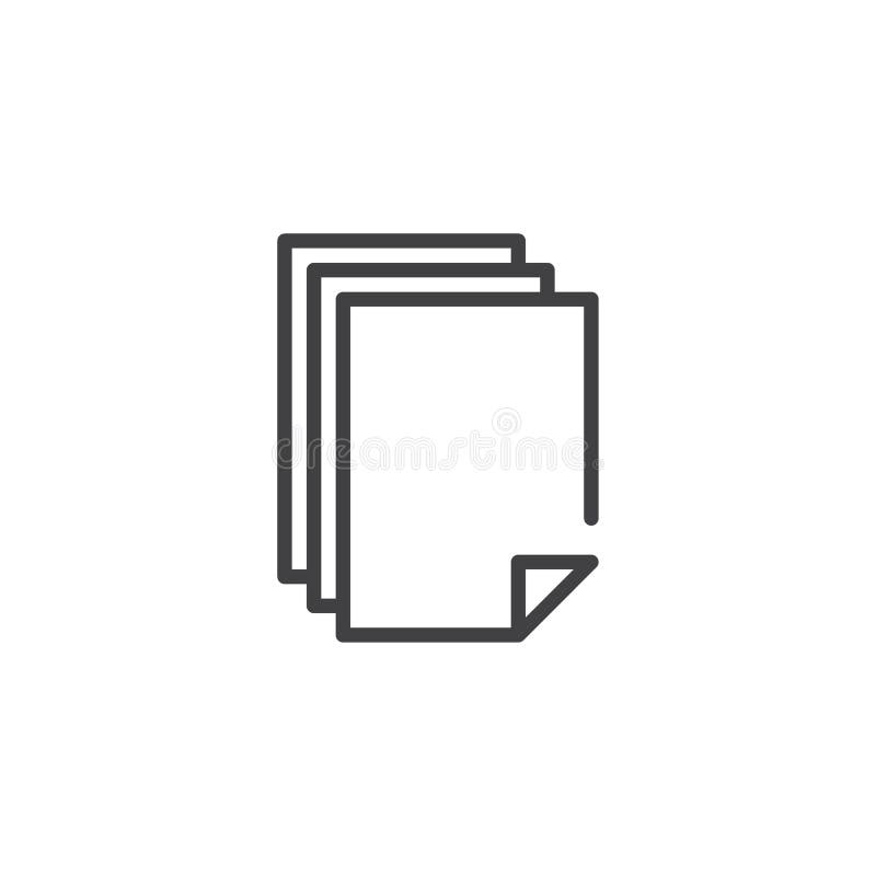 Paper files vector icon stock vector. Illustration of sheet - 134262566