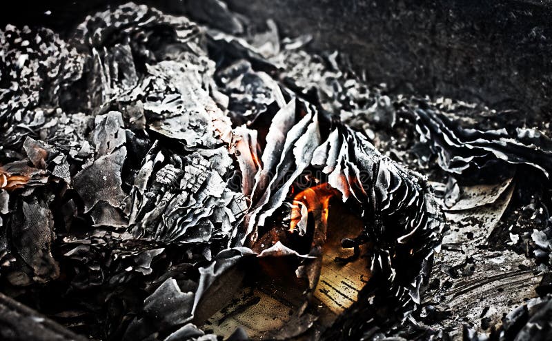 Paper on Fire, Ash, Background, Texture Stock Image - Image of style ...