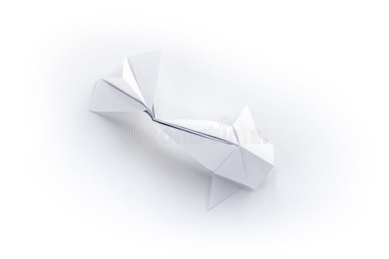 Paper Fish Origami Isolated on a White Background Stock Illustration ...