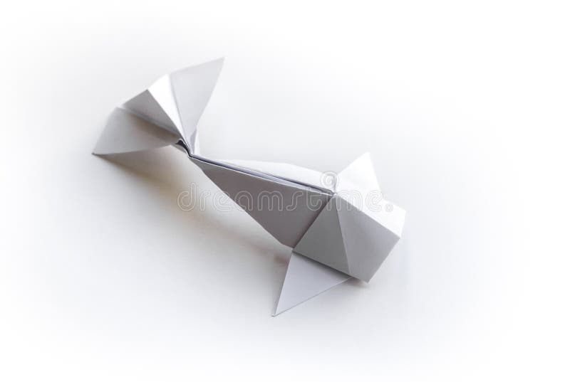 Paper Fish Origami Isolated on a White Background Stock Photo - Image ...