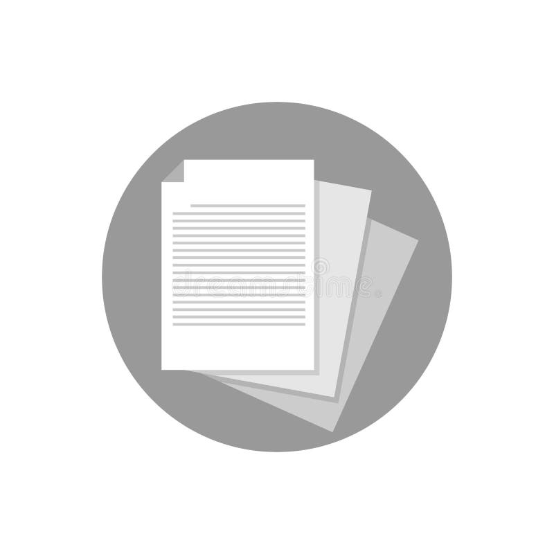 Paper flat icon vector stock vector. Illustration of drawing - 258465594