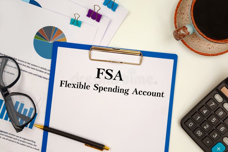 Paper with Flexible Spending Account FSA on a Table Stock Photo - Image ...