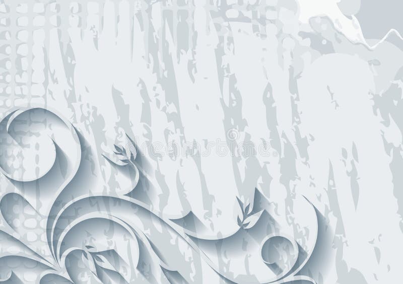 Paper Floral Branch in Cut of Paper Style. Stock Vector - Illustration ...