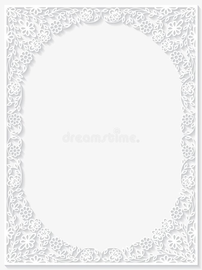 Paper floral frame stock vector. Illustration of design - 45648959