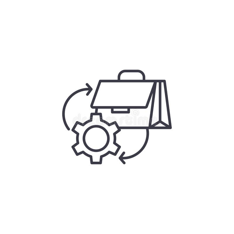 Paper Flow Linear Icon Concept. Paper Flow Line Vector Sign, Symbol ...