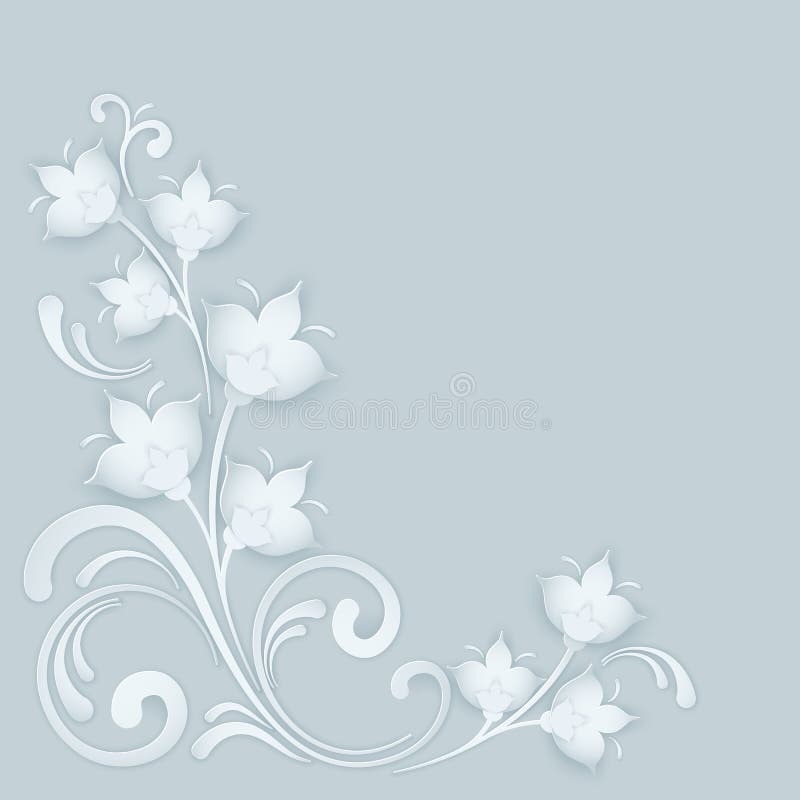 Paper Flower Background. Vector Origami Illustration with Flowers in ...