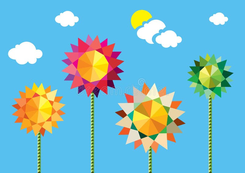 Paper Flower. Vector Illustration Decorative Design Stock Illustration ...