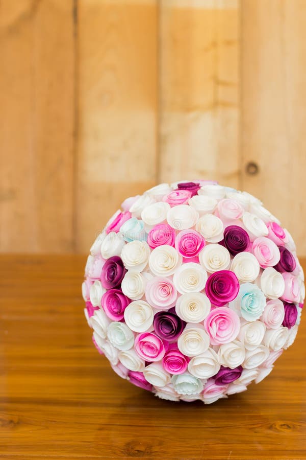 Paper flowers ball stock photo. Image of decoration, nature - 57075560