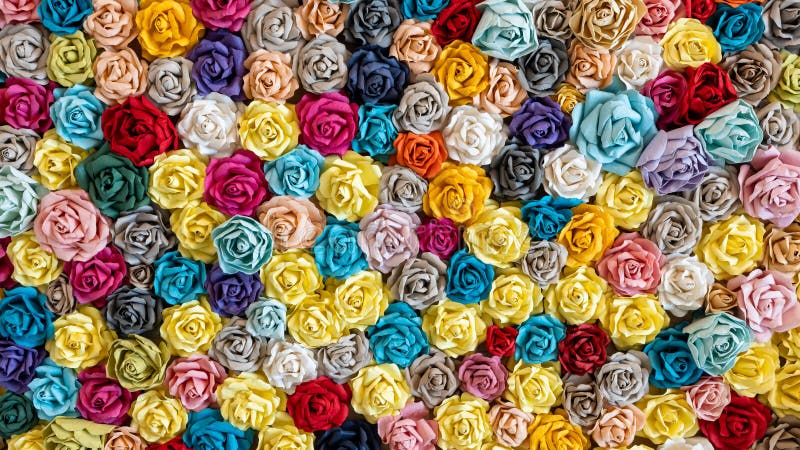 Paper Flowers Handmade Craft Creative Abstraction, Paper Rose Flowers ...