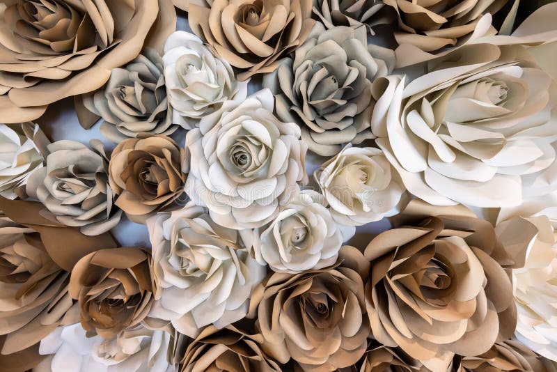Paper Flowers Handmade Craft Creative Abstraction, Paper Rose Flowers ...
