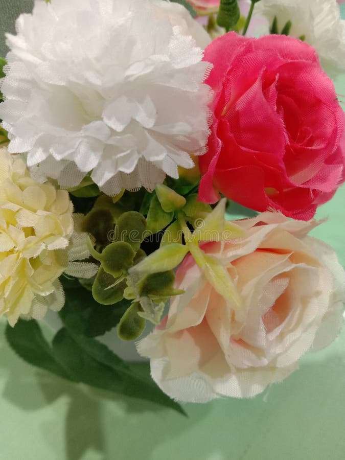 Paper Flowers in the Library from Plastic Waste Stock Photo - Image of ...