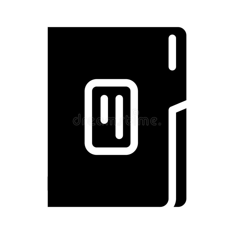 Paper Folder Glyph Icon Vector Illustration Stock Vector - Illustration ...