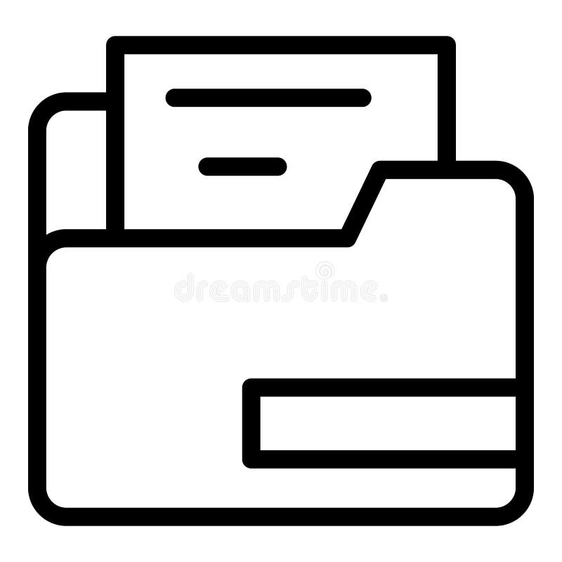 Paper Folder Icon Outline Vector. File Document Stock Vector ...