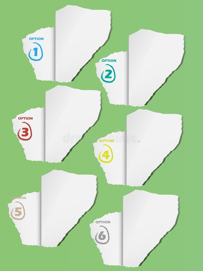 Paper Folder with Number Options Stock Vector - Illustration of ...