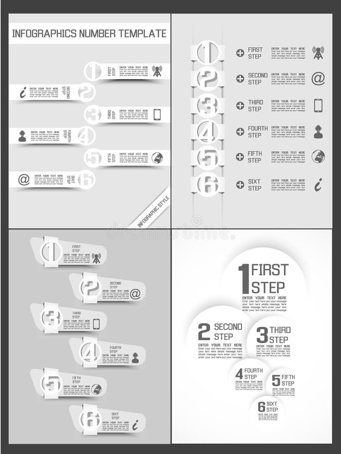 Paper Folder with Number Options Stock Vector - Illustration of ...