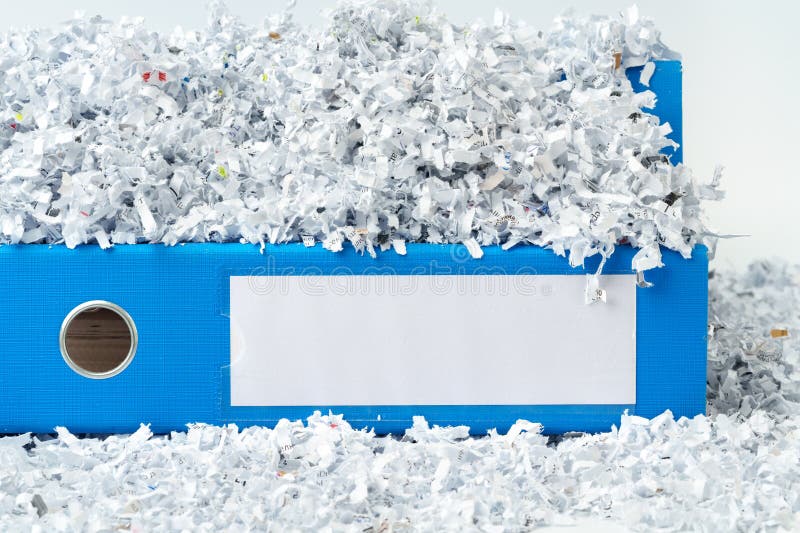 Paper Folder and Shredded Paper in Office Stock Photo - Image of torn ...