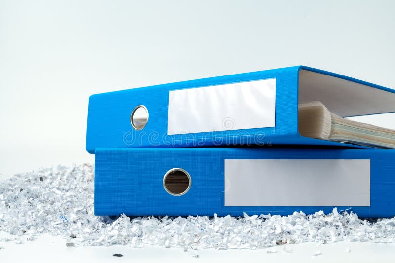 Paper Folder and Shredded Paper in Office Stock Image - Image of ...