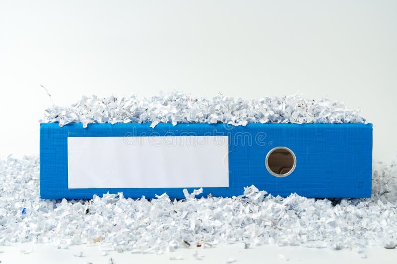 Paper Folder and Shredded Paper in Office Stock Photo - Image of white ...
