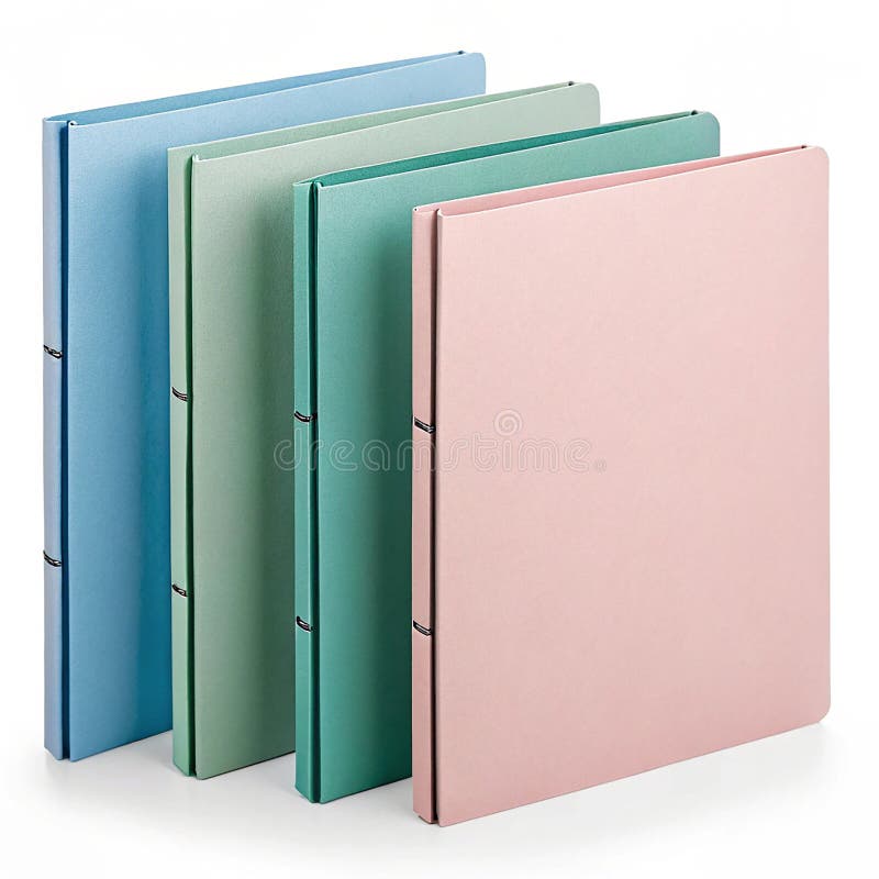 Paper Folders Set with Reinforced Edges Stock Illustration ...