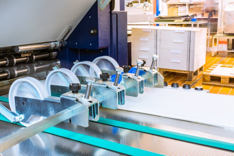 Paper Folding Machine Conveyor Belt Rubber Thin Lines Green Whee Stock ...