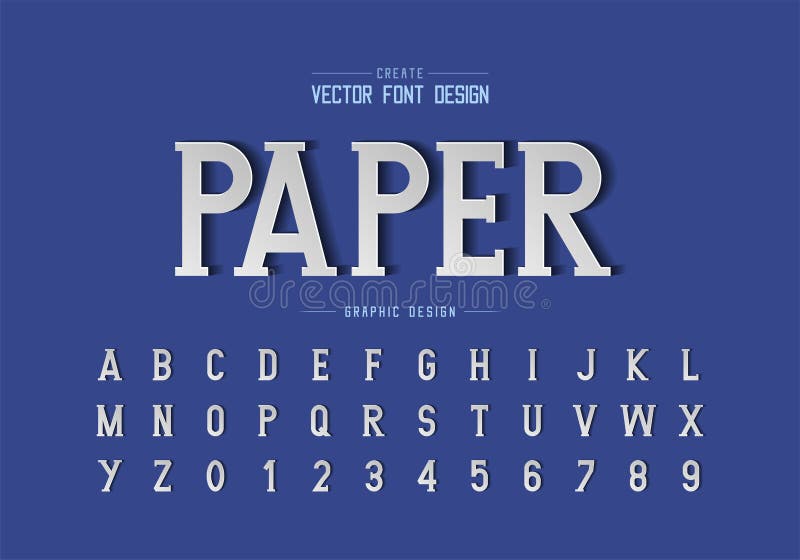 Round Font and Alphabet Vector, Blue Letter Typeface and Number Design ...