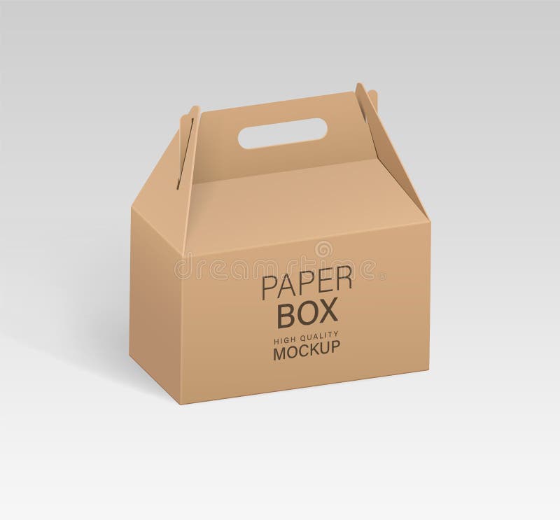 Paper Food Box Packaging Mockups Stock Vector - Illustration of mockups ...