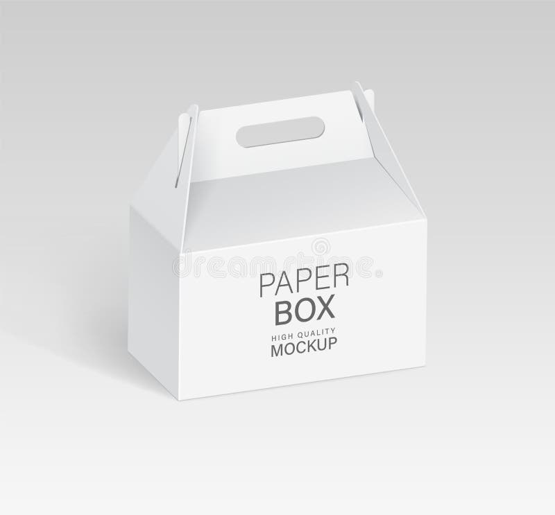 Paper Food Box Packaging Mockups Stock Vector - Illustration of ...