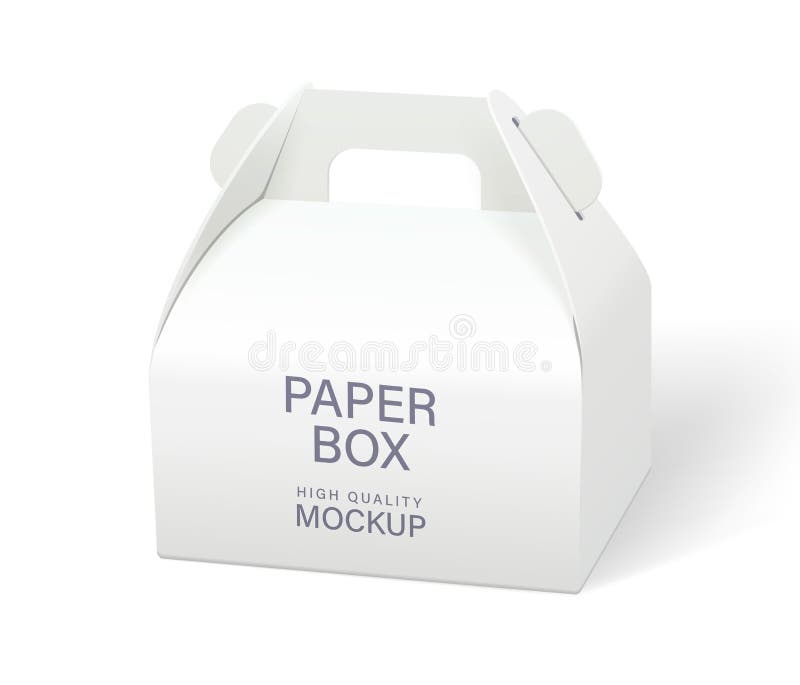 Paper Food Box Packaging Mockups Stock Vector - Illustration of design ...