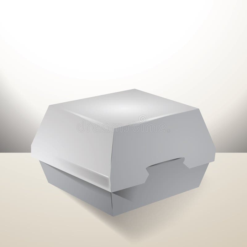 Paper Food Box. Vector Illustration Decorative Design Stock ...