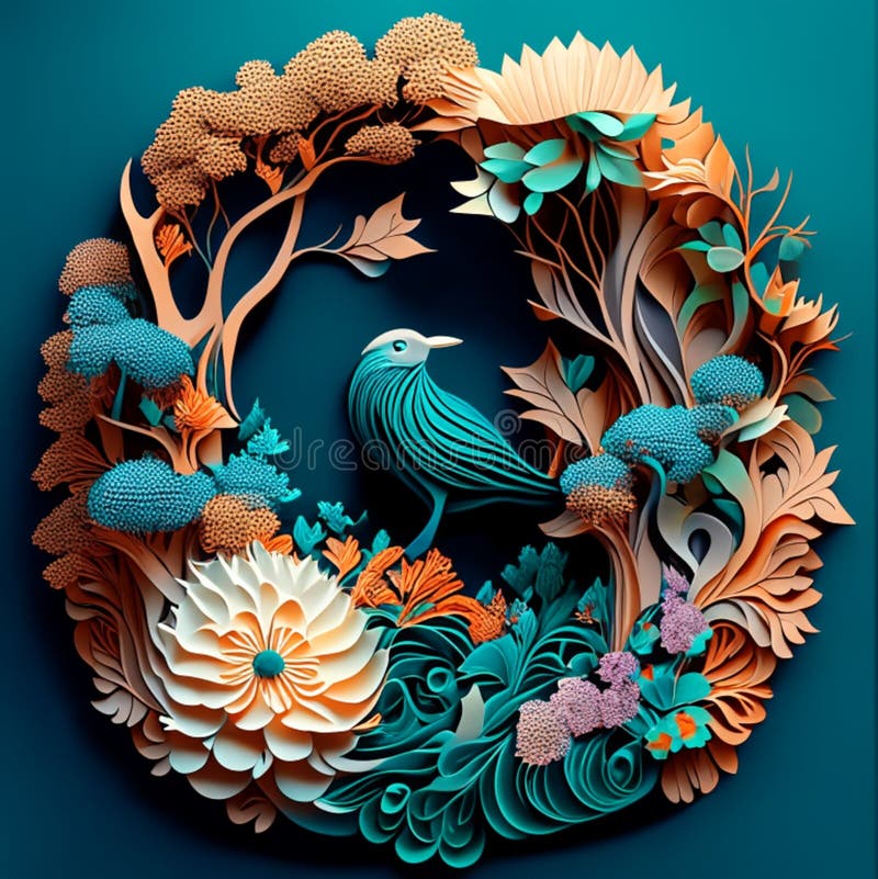 A Paper Forest Created Using Paper Quilling Techniques Would Involve ...