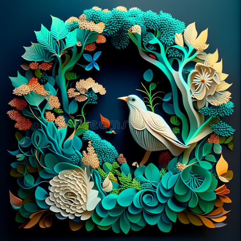 A Paper Forest Created Using Paper Quilling Techniques Would Involve ...