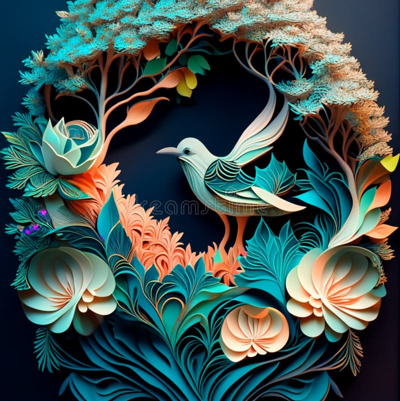 A Paper Forest Created Using Paper Quilling Techniques Would Involve ...